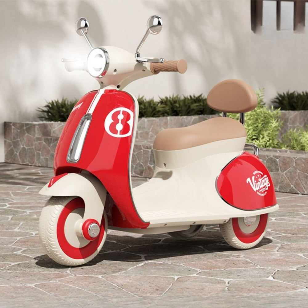 11CART Vintage Vespa Rechargeable Kids Scooty with Lights – 11Cart
